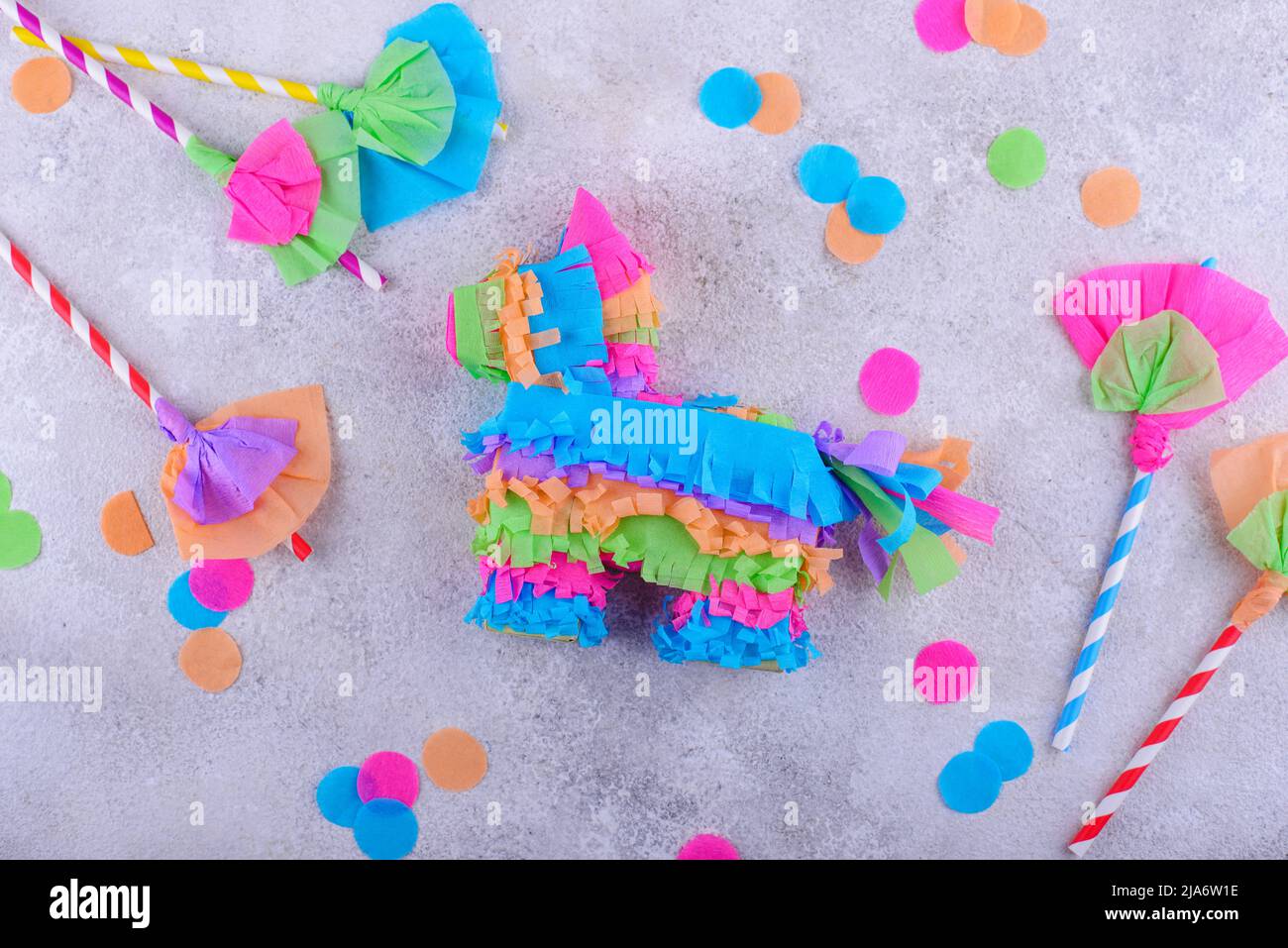 Traditional Mexican pinata in shape of donkey Stock Photo - Alamy