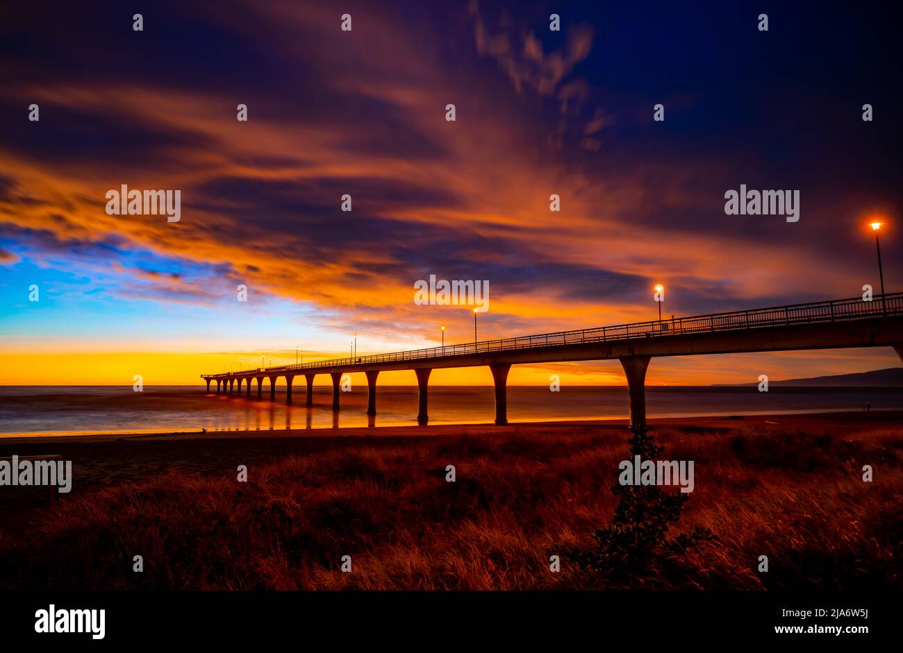 Beautiful New Brighton Pier Sunrise Stock Photo - Alamy