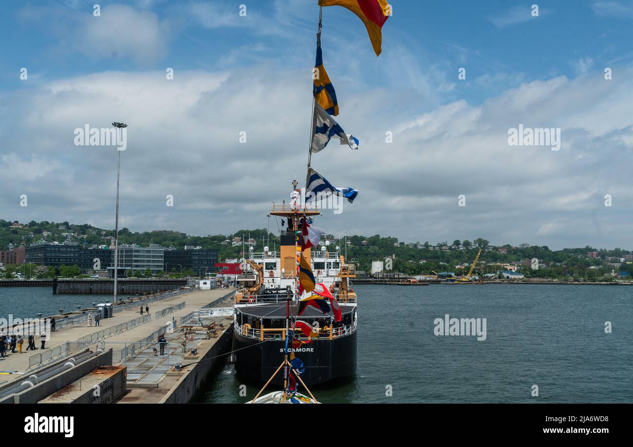 The US Coast Guard Sycamore, The US Coast Guard Dependable and The USS ...