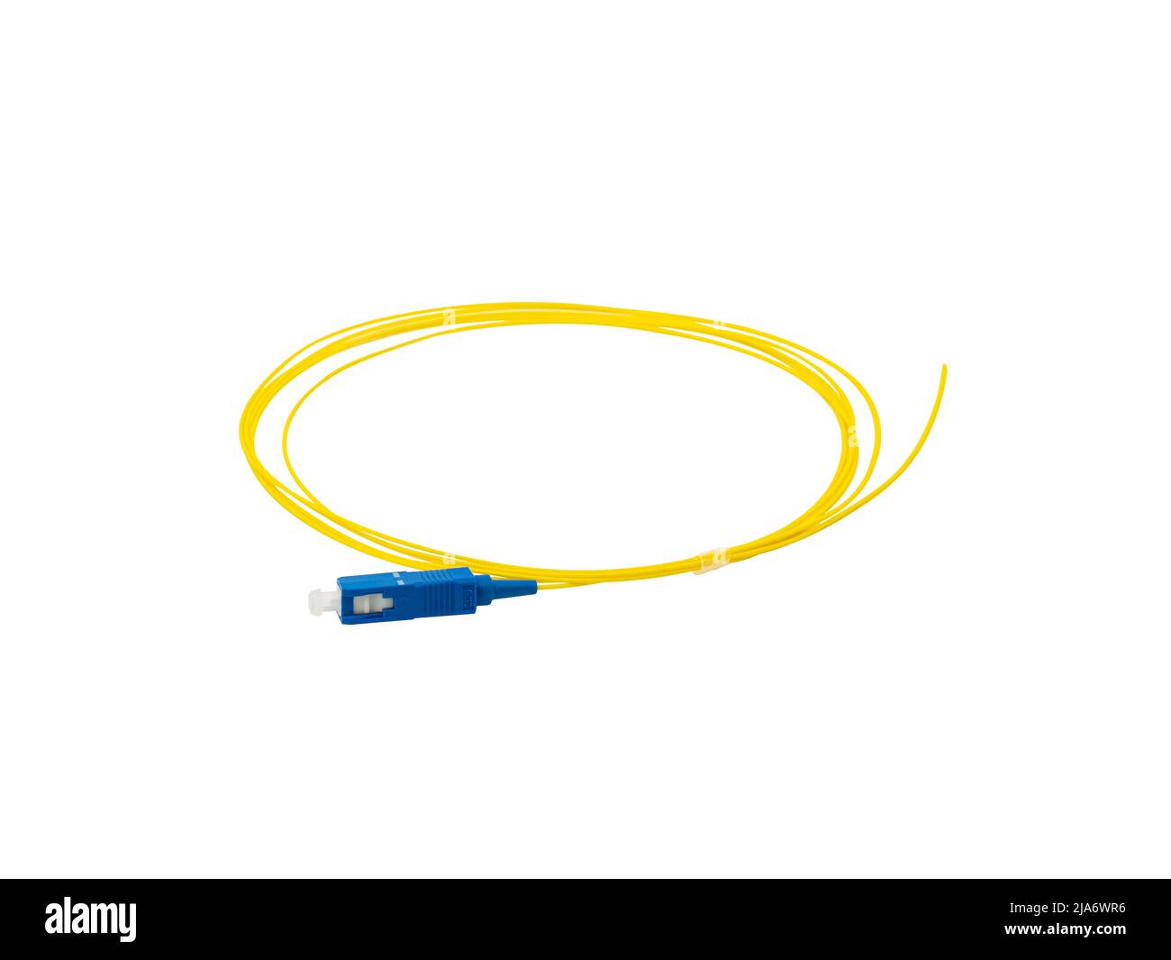 Fiber Optic Patch Cord on isolated white background Stock Photo - Alamy