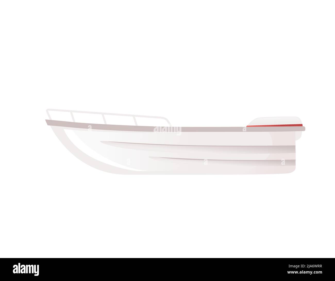 Classic wooden boat vector illustration on white background Stock ...
