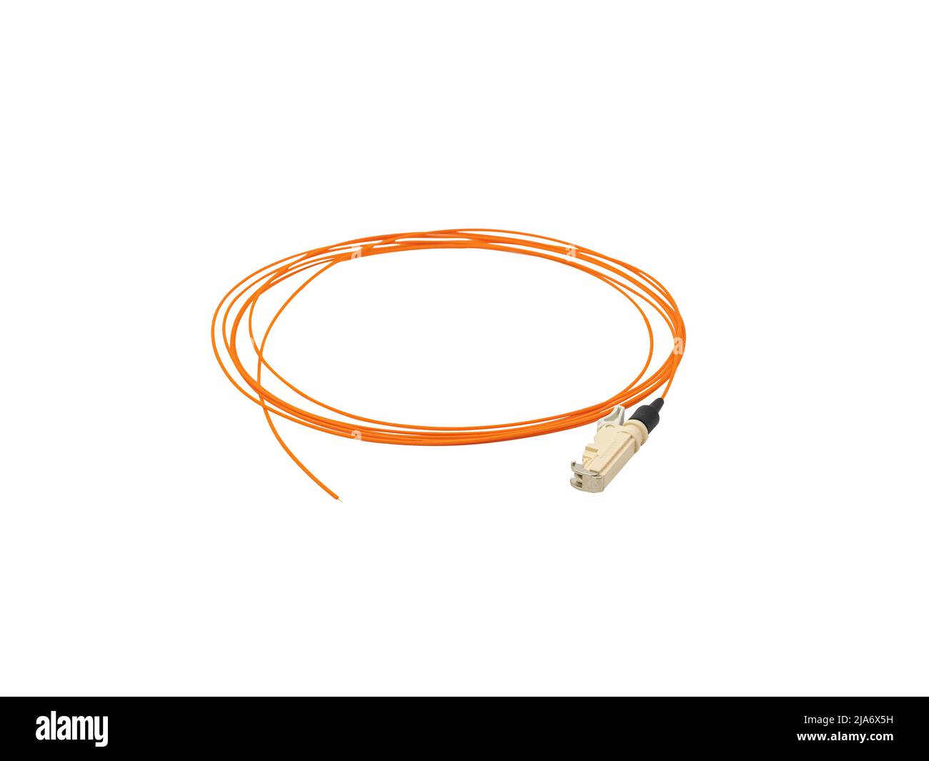 Fiber Optic Patch Cord on isolated white background Stock Photo - Alamy
