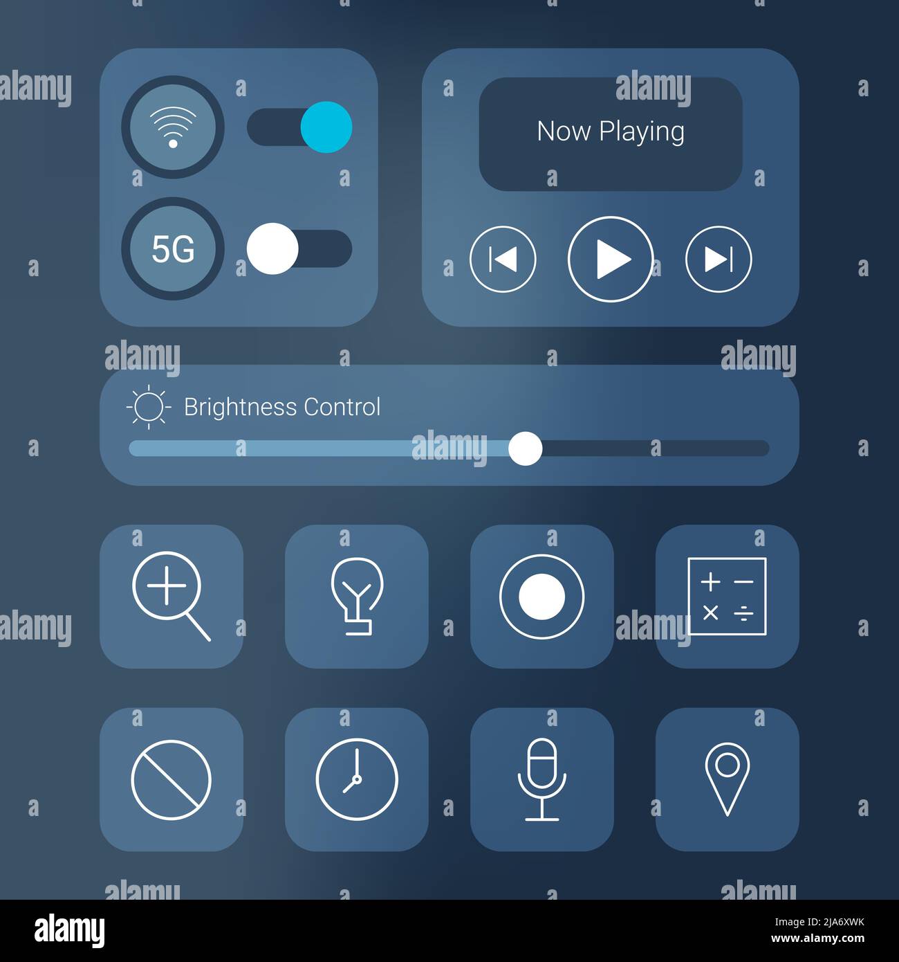 control center user interface set template Stock Vector Image & Art - Alamy