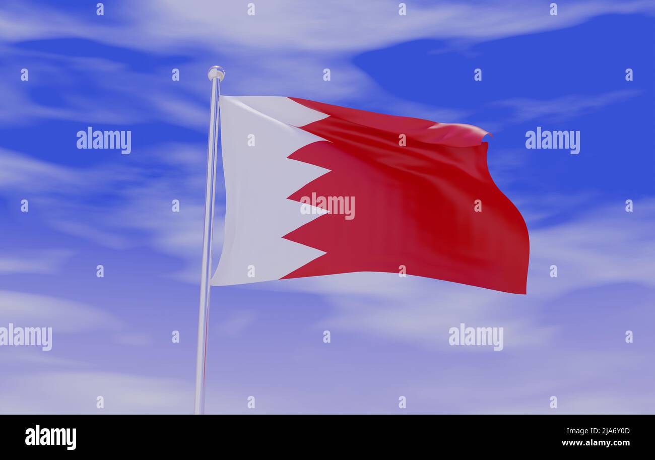 National flag bahrain white red hi-res stock photography and images - Alamy
