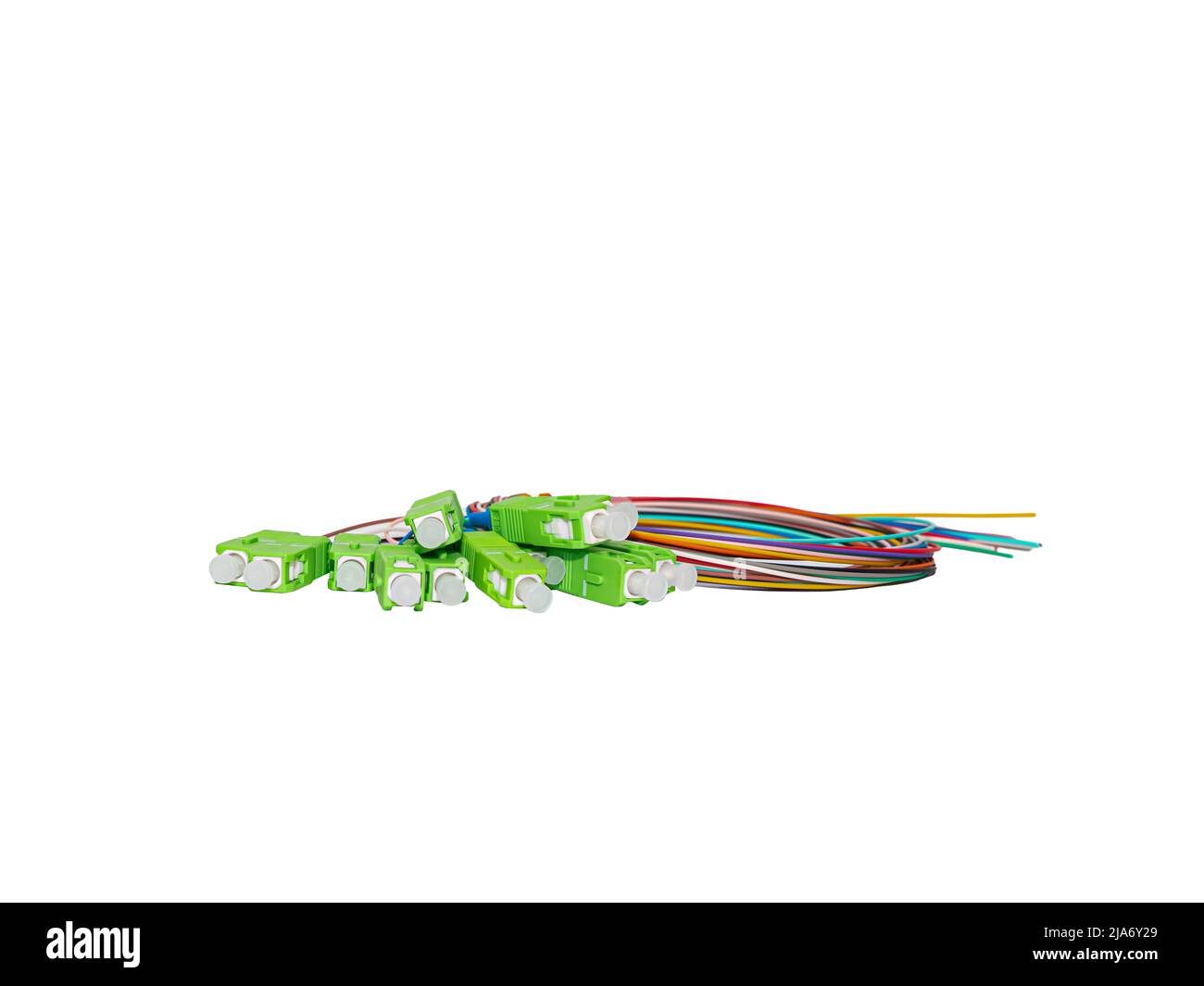 Fiber Optic Patch Cord on isolated white background Stock Photo - Alamy