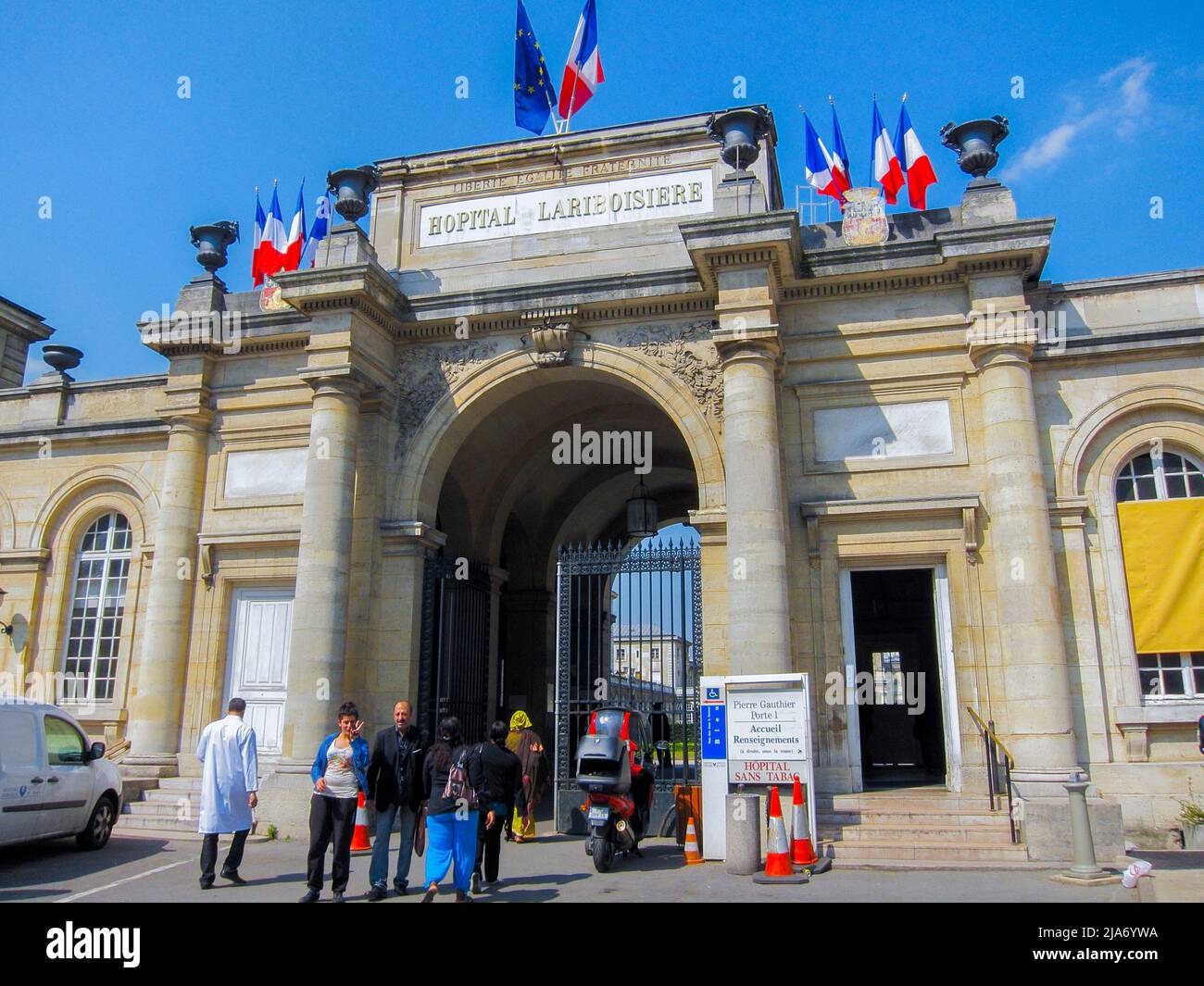 Paris, France, People Leaving, French Public Hospital, Lariboisier ...