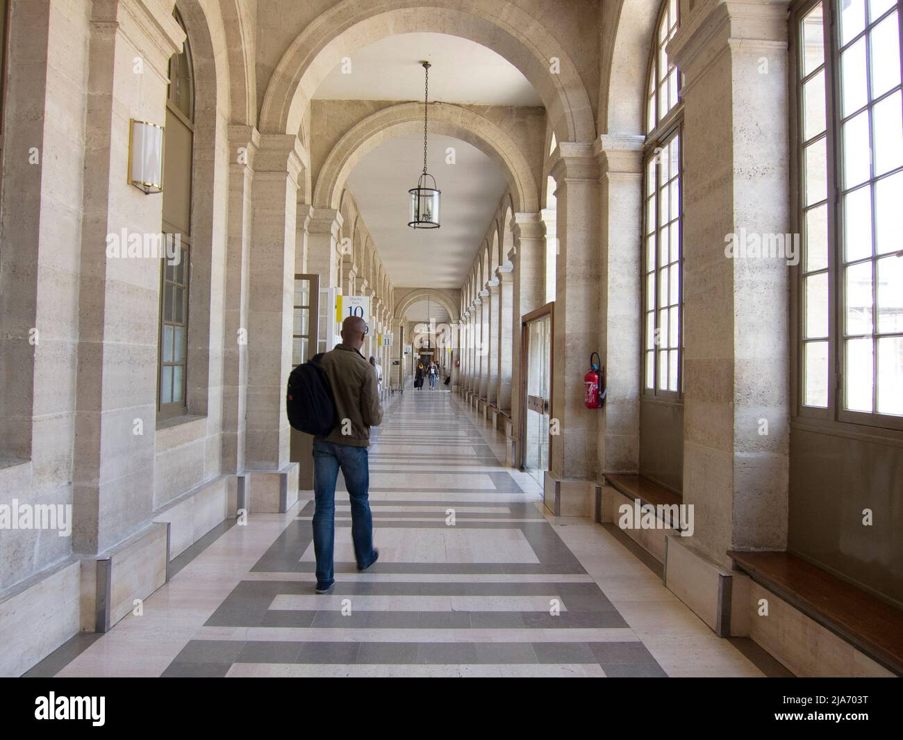 Paris, France, French Public Hospital, Lariboisier, Man Walking Away in ...