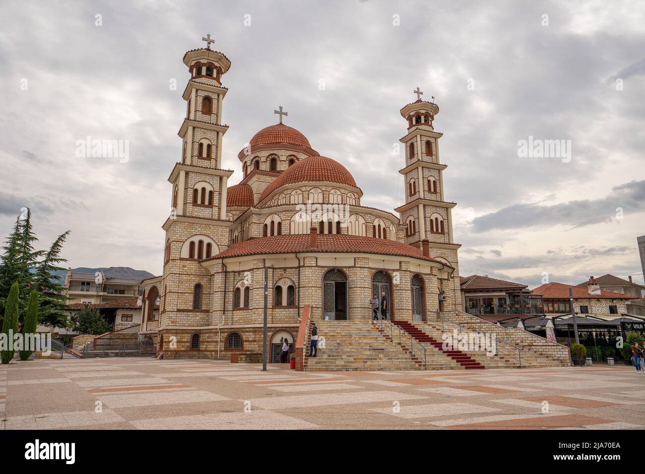 Korce Albania - 12.05.2021: church in the city of Korca Stock Photo - Alamy