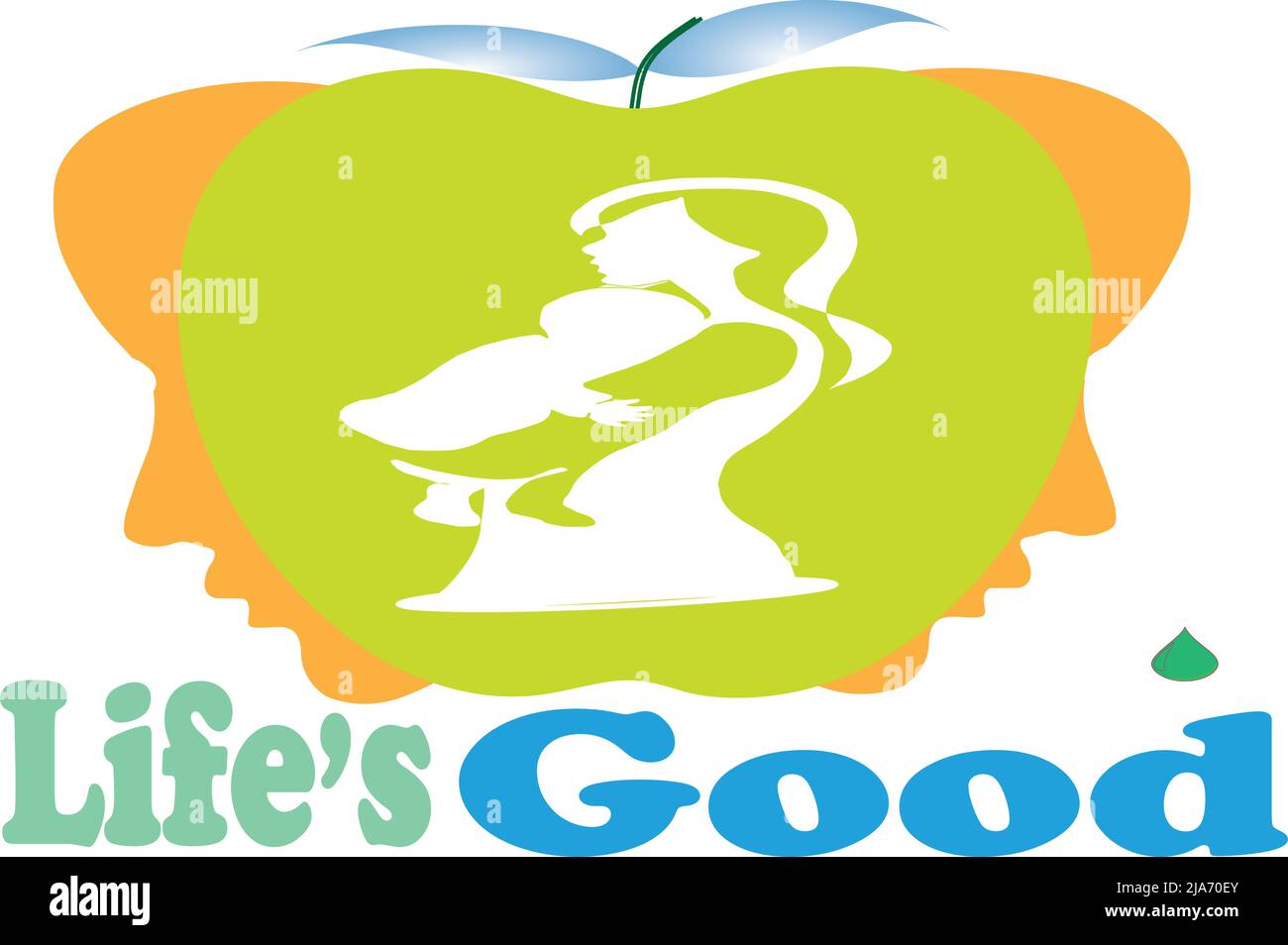 Apple ang Good Life. Health Vector Logo. Life campaign concept. Best ...