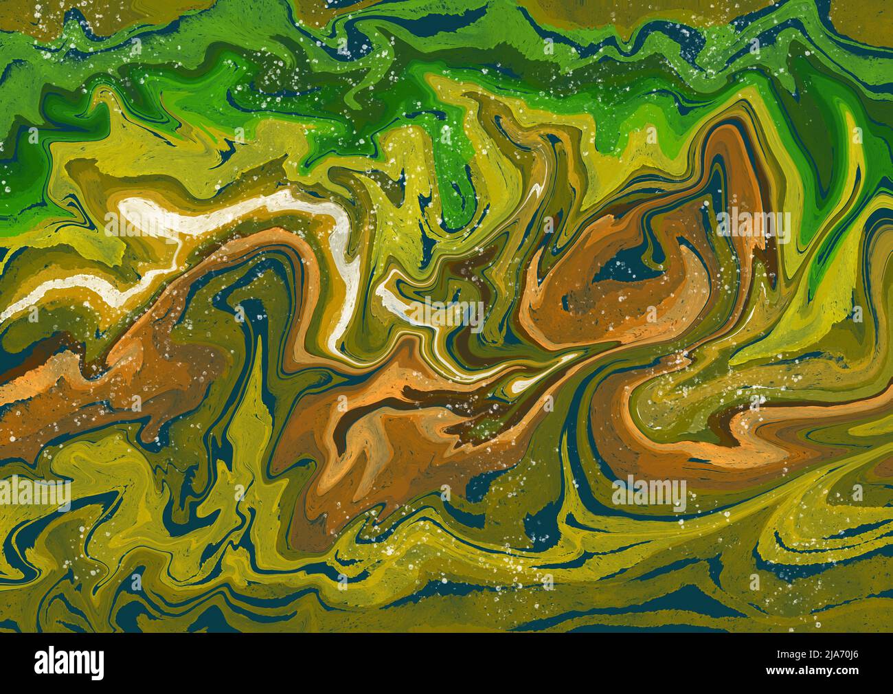 Bright green texture of spreading paint. Wallpaper alcoholic ink ...