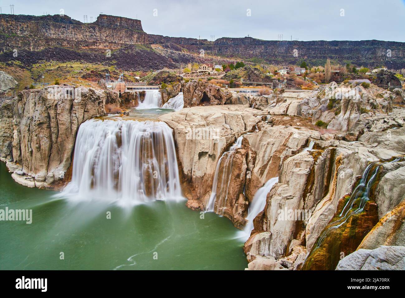 Amazing Shoshone Falls in Idaho with turquoise water and majestic ...