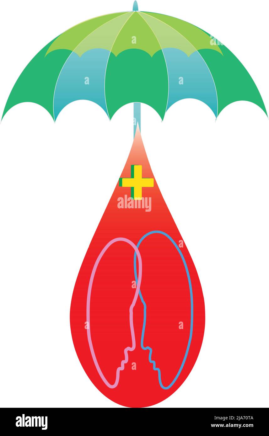 ymbol of protection for the availability of blood stocks. Health Vector ...