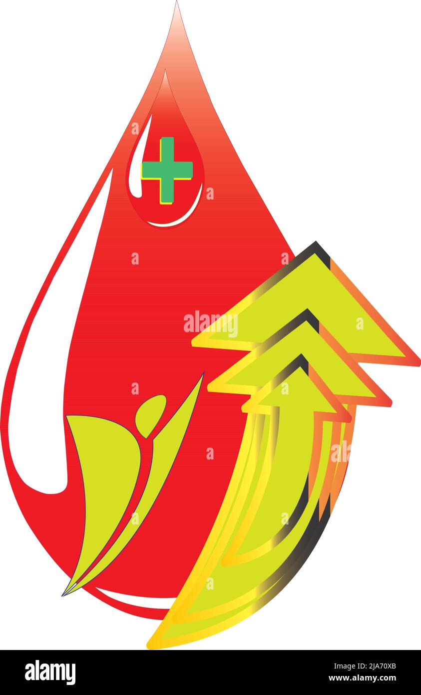 Blood and Progress. Health Vector Logo. Blood and Progress concept ...