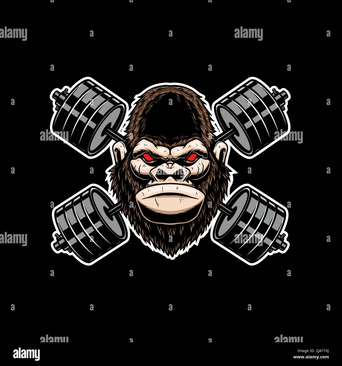 Muscular monkey Stock Vector Images - Alamy