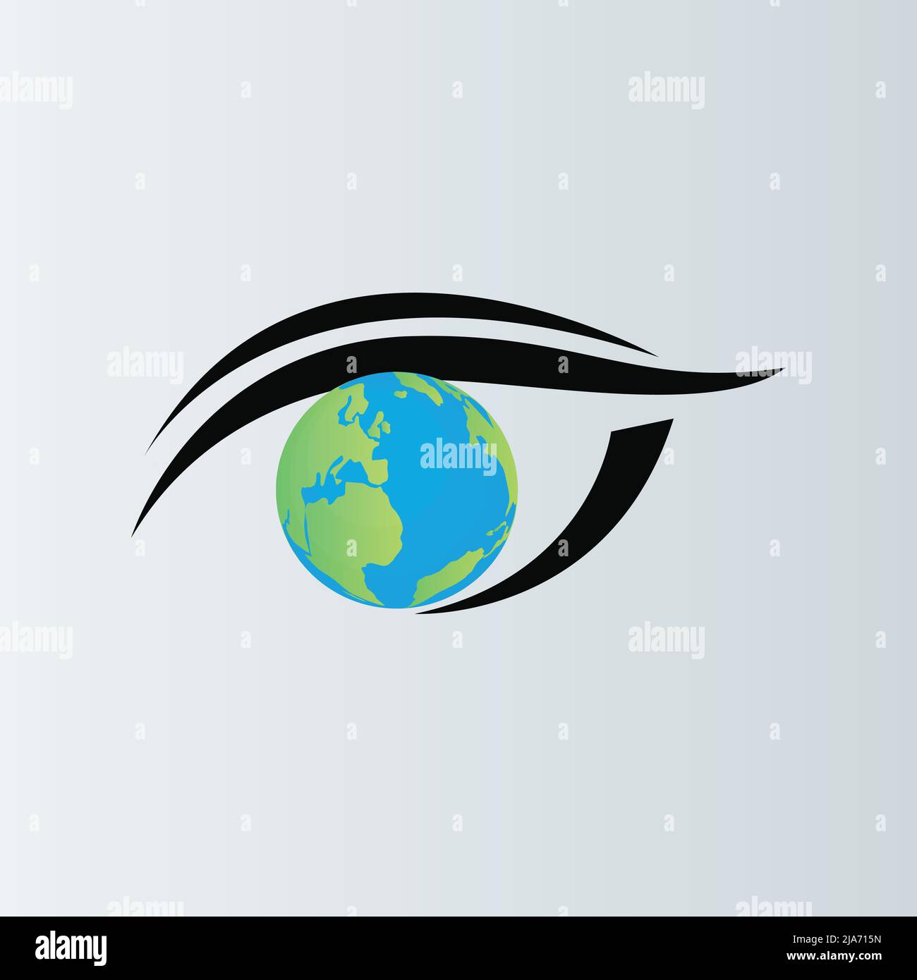Eye with earth globe, conceptual vector Stock Vector Image & Art - Alamy