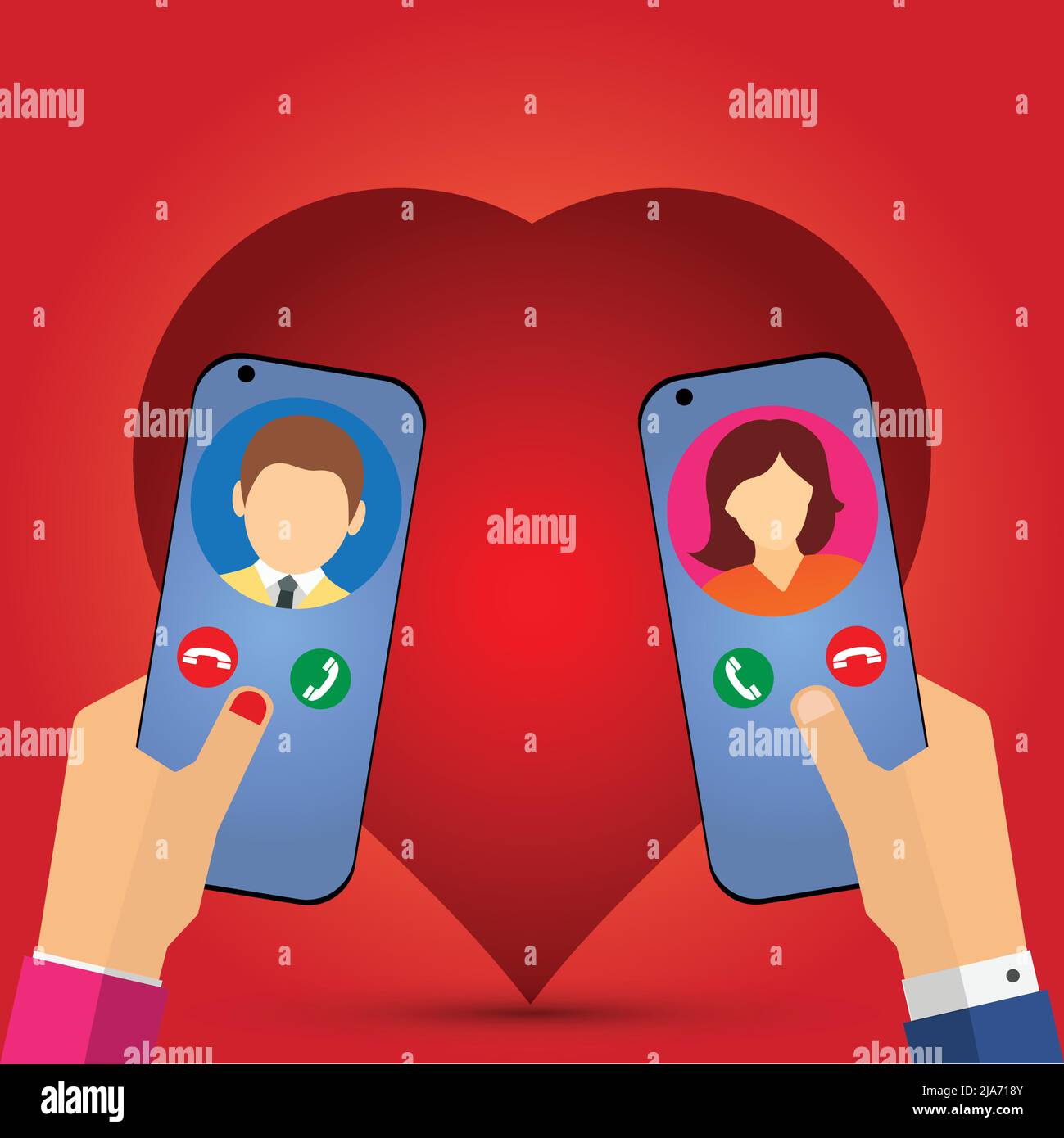 Two hands holding heart vector hi-res stock photography and images - Alamy