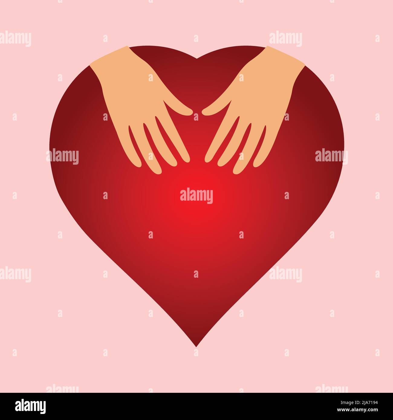 Hands and heart logo hi-res stock photography and images - Alamy