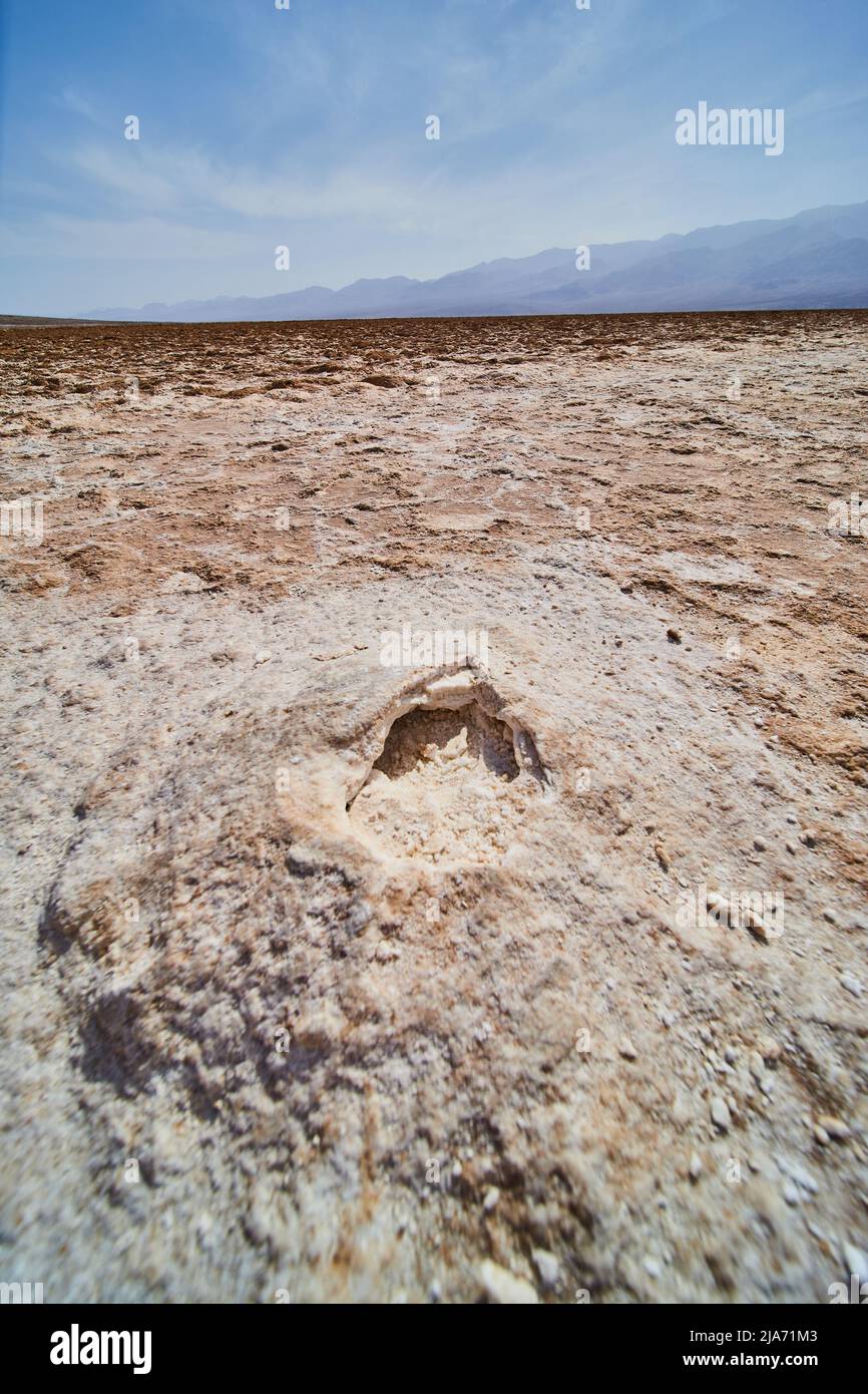 Detail of small salt formation volcano in Death Valley Stock Photo - Alamy