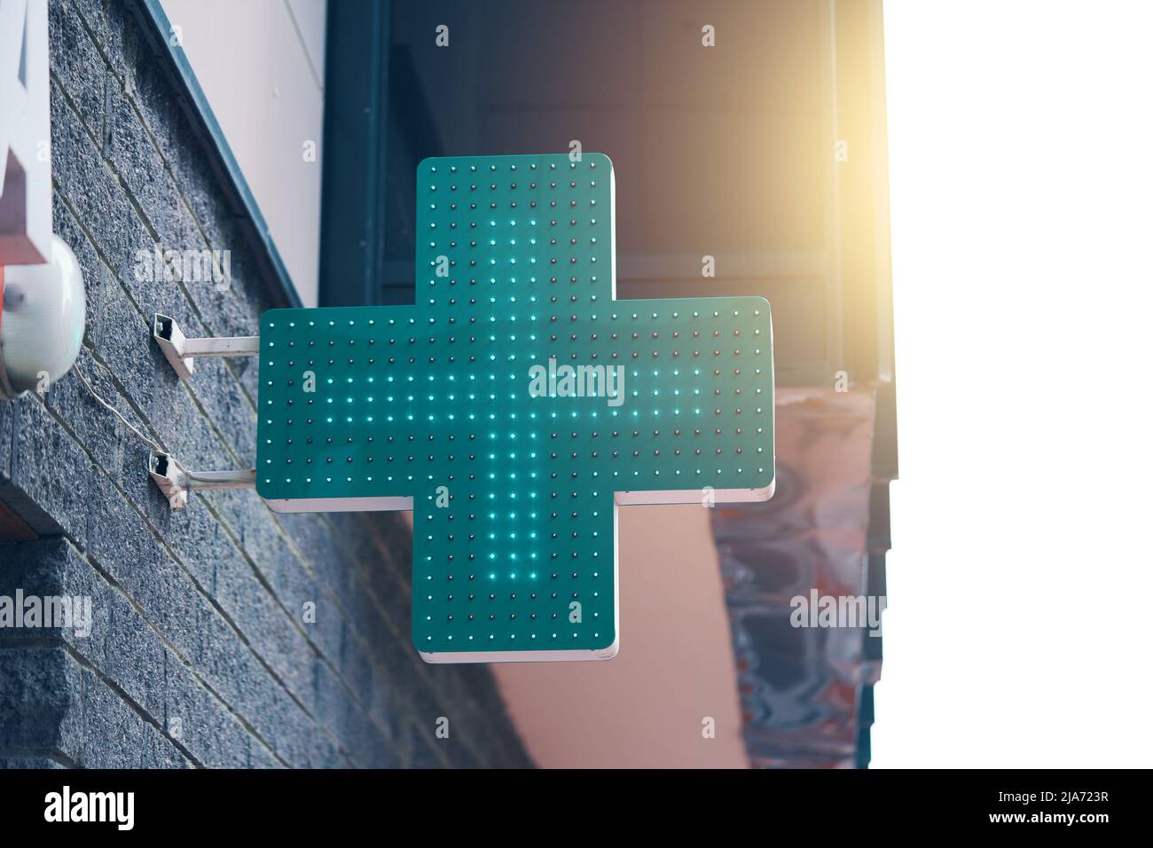 Green cross illuminated led hi-res stock photography and images - Alamy