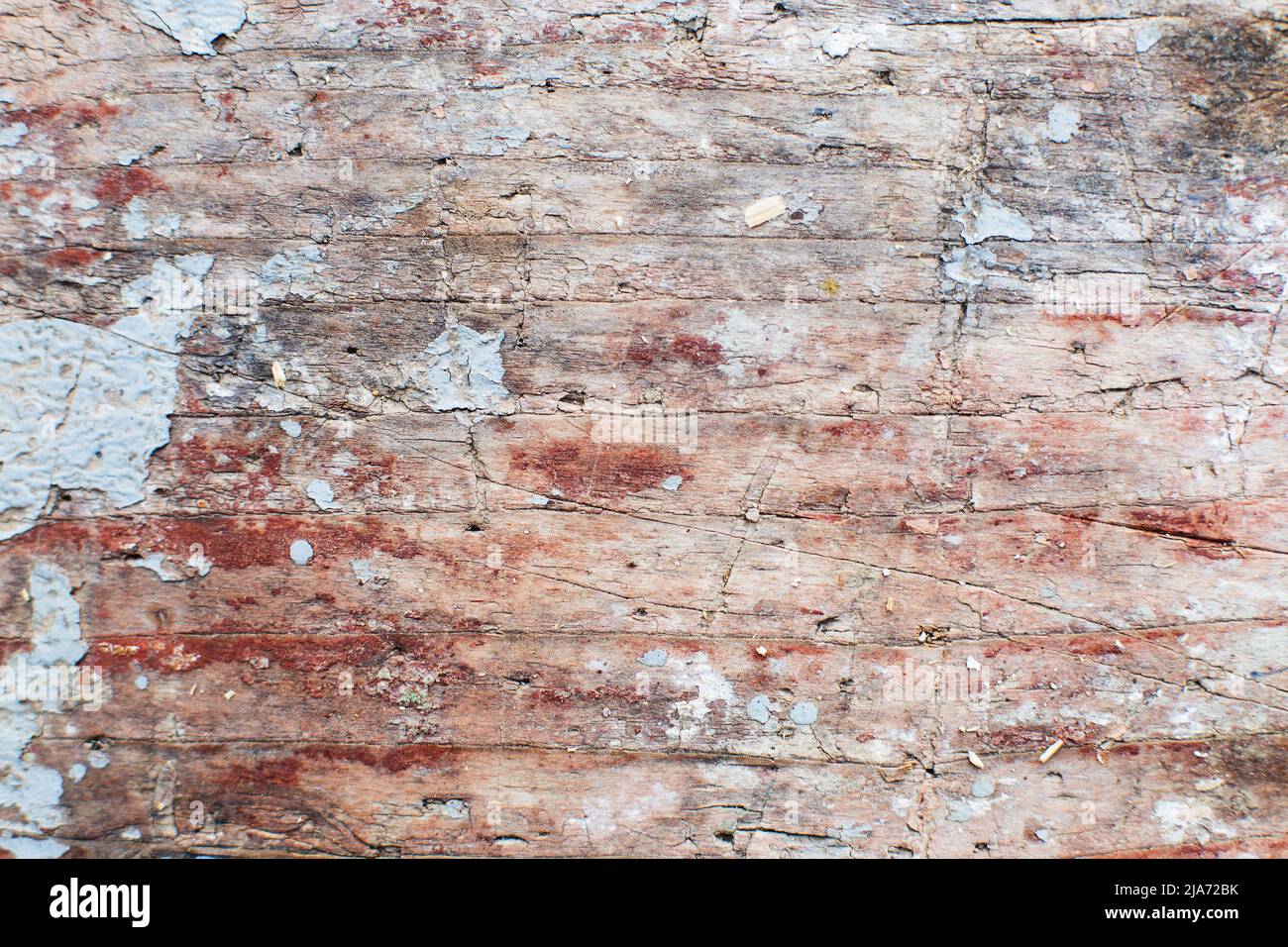 Old shabby wooden planks background with cracked color paint Stock ...