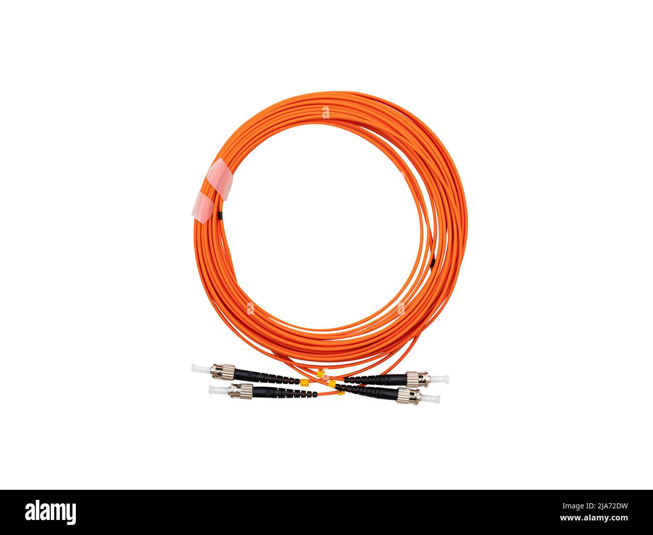 Fiber Optic Patch Cord on isolated white background Stock Photo - Alamy