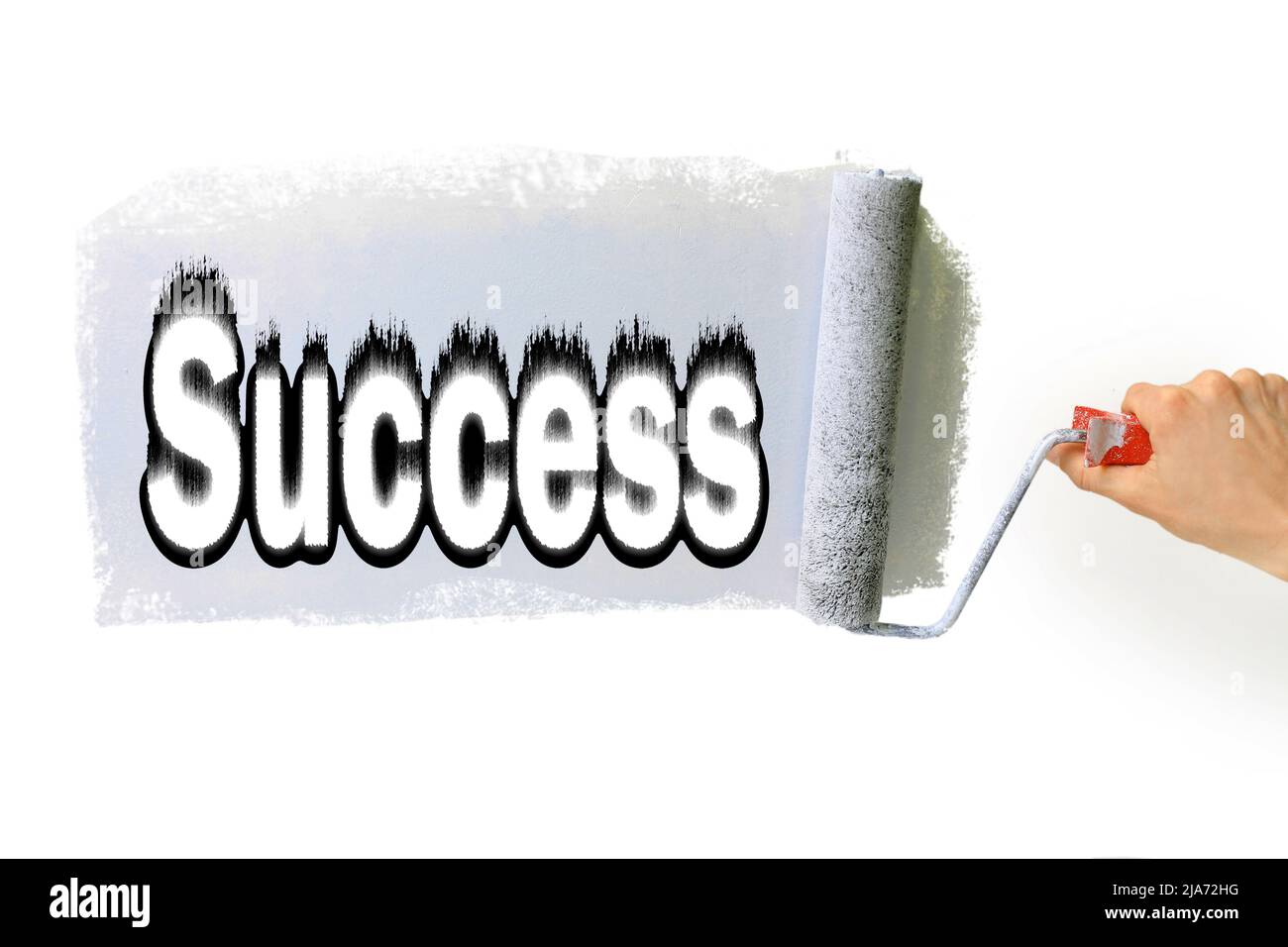 Conceptual illustration with paint roller Stock Photo - Alamy