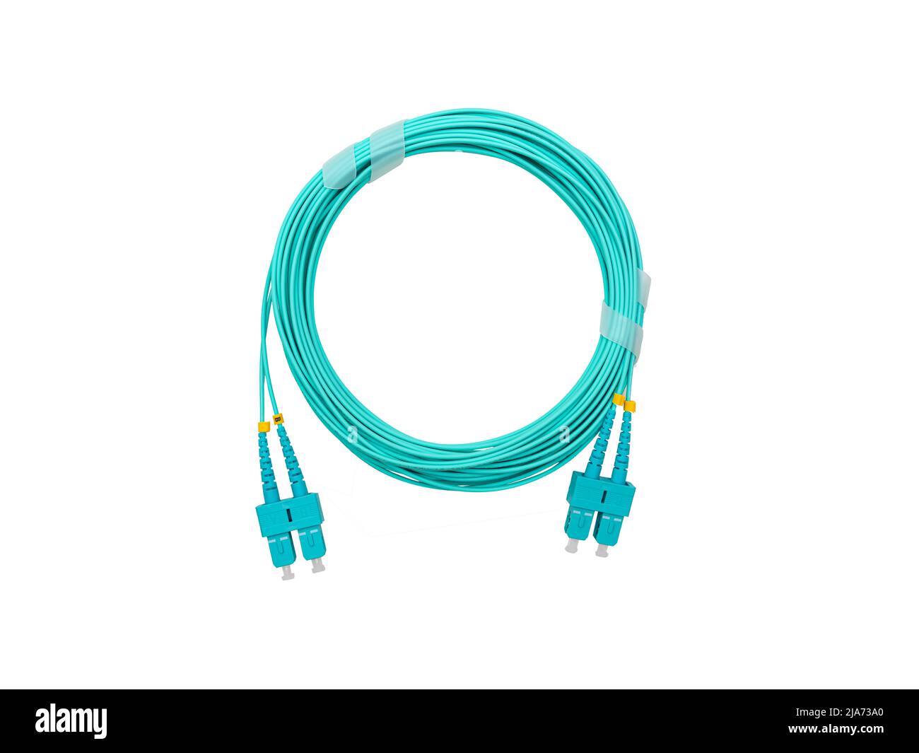 Fiber Optic Patch Cord on isolated white background Stock Photo - Alamy