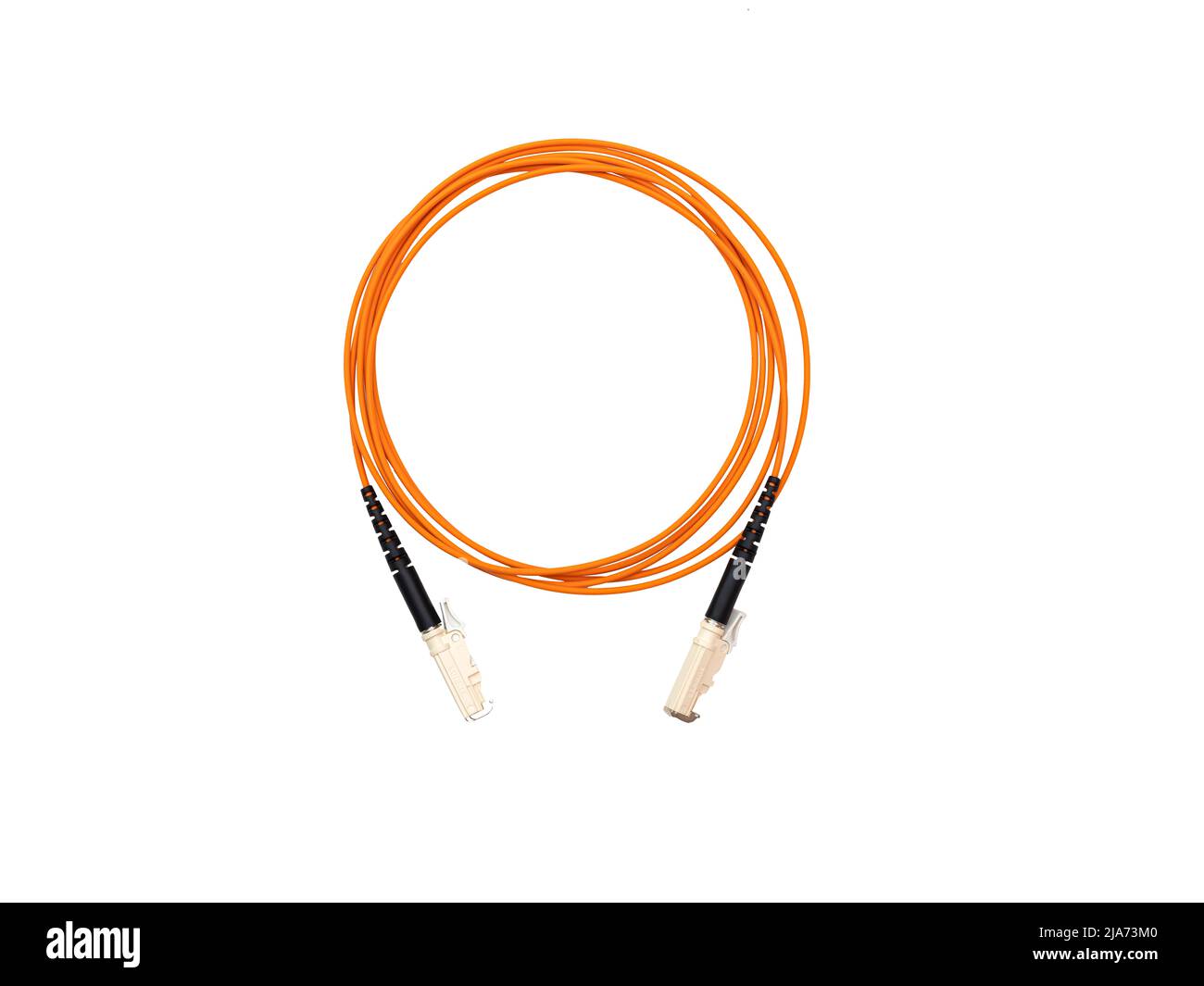 Fiber Optic Patch Cord on isolated white background Stock Photo - Alamy