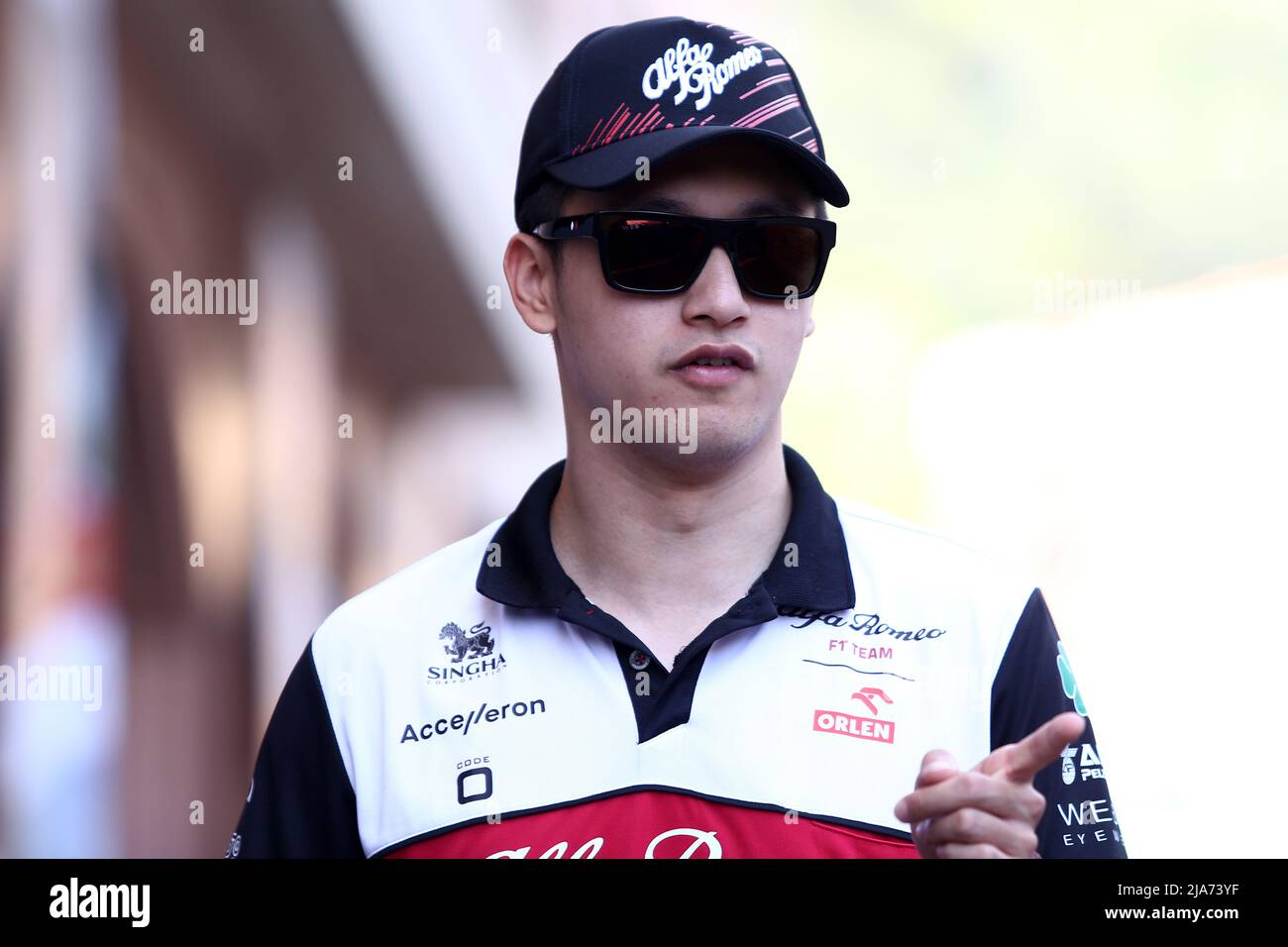 Monte Carlo, Monaco. 28th May, 2022. Guanyu Zhou of Alfa Romeo F1 Team ...