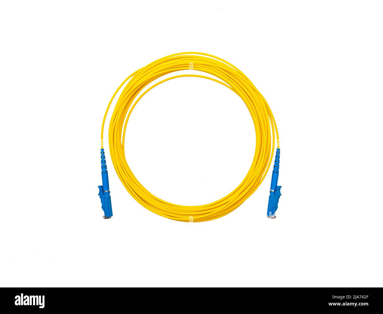 Fiber Optic Patch Cord on isolated white background Stock Photo - Alamy
