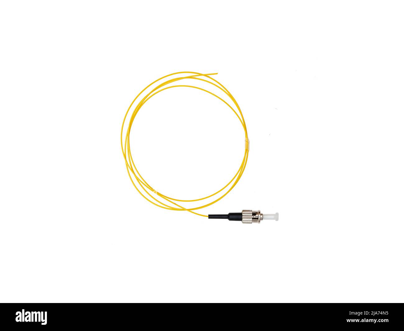 Fiber Optic Patch Cord on isolated white background Stock Photo - Alamy