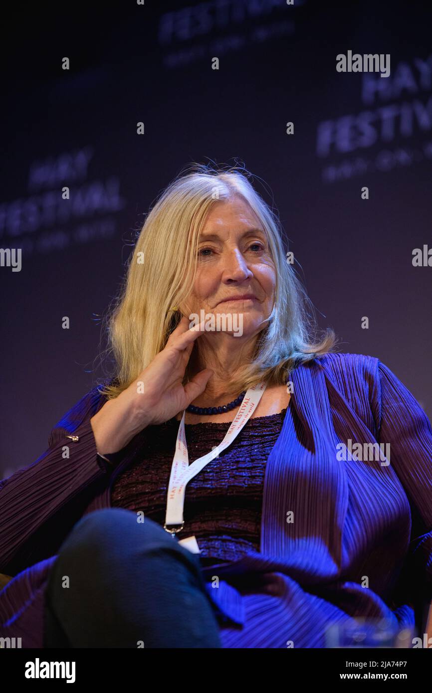 Hay-on-Wye, Wales, UK. 28th May, 2022. Rosie Boycott and Carmen Callil ...