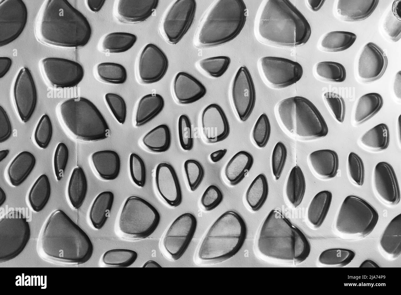 Abstract Pattern Interior Design Wall with Holes Sample Color Grey And ...