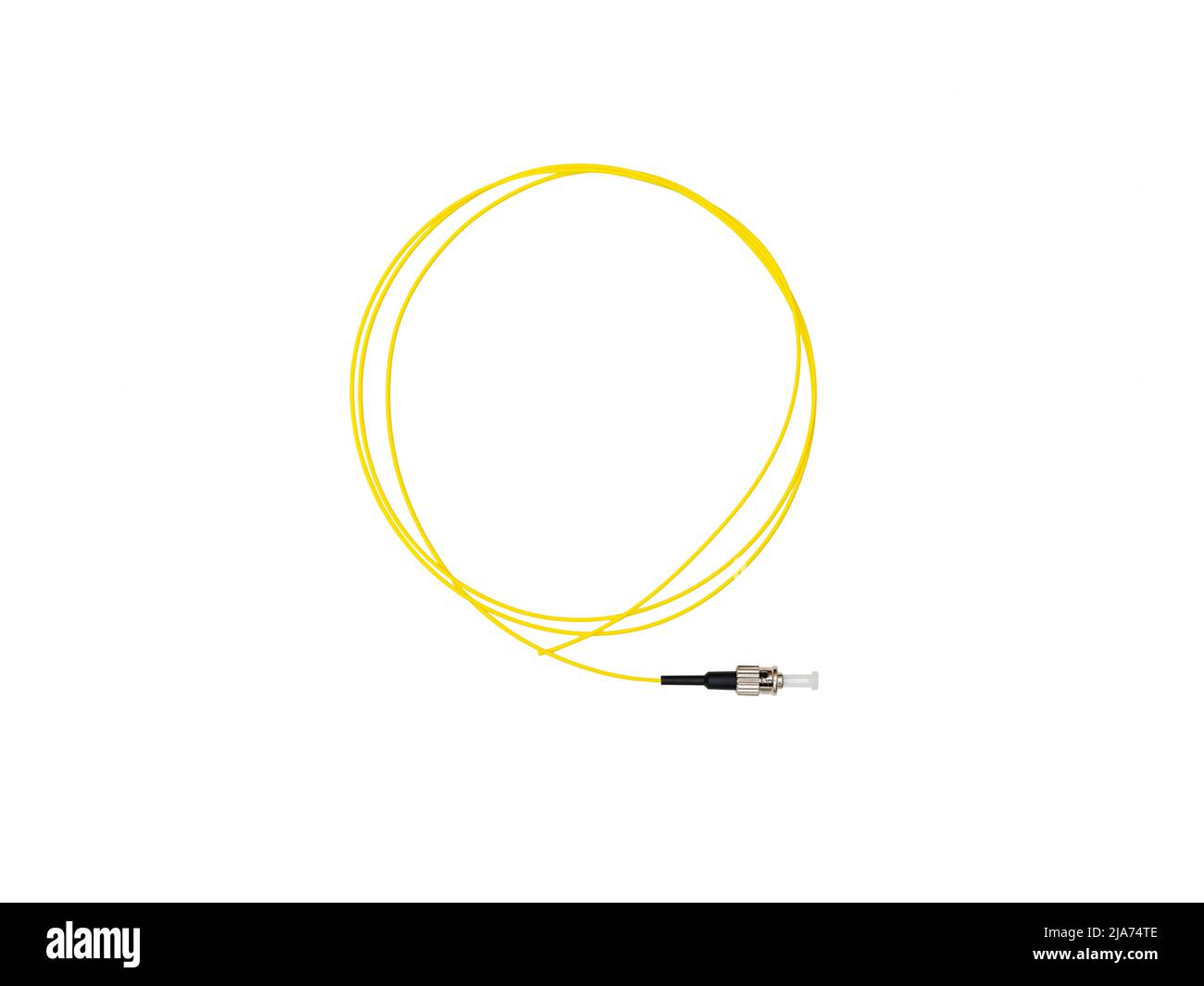 Fiber Optic Patch Cord on isolated white background Stock Photo - Alamy