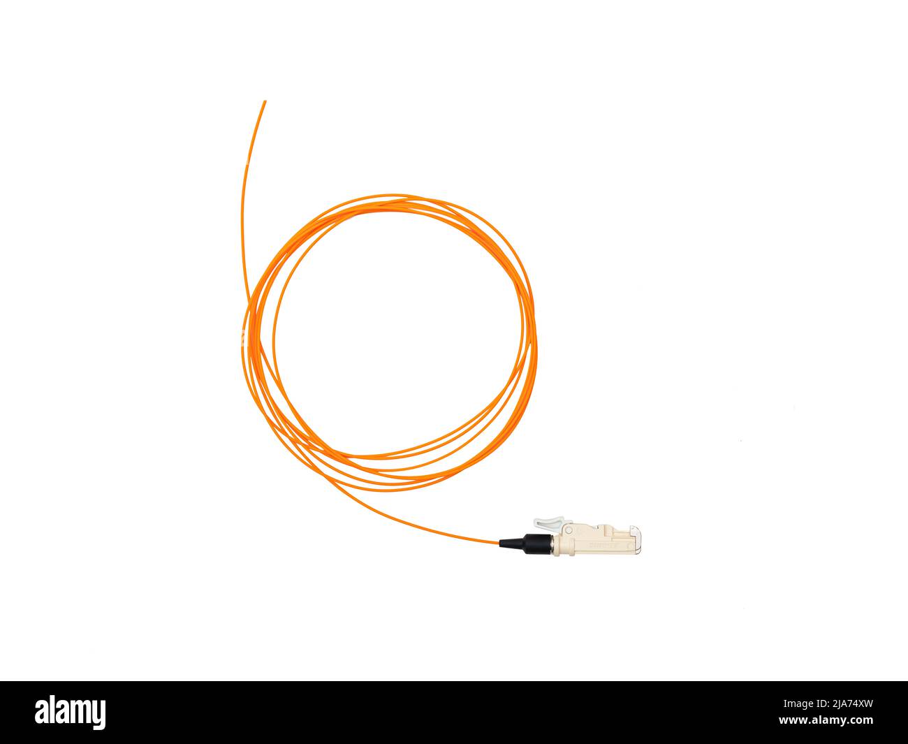 Fiber Optic Patch Cord on isolated white background Stock Photo - Alamy