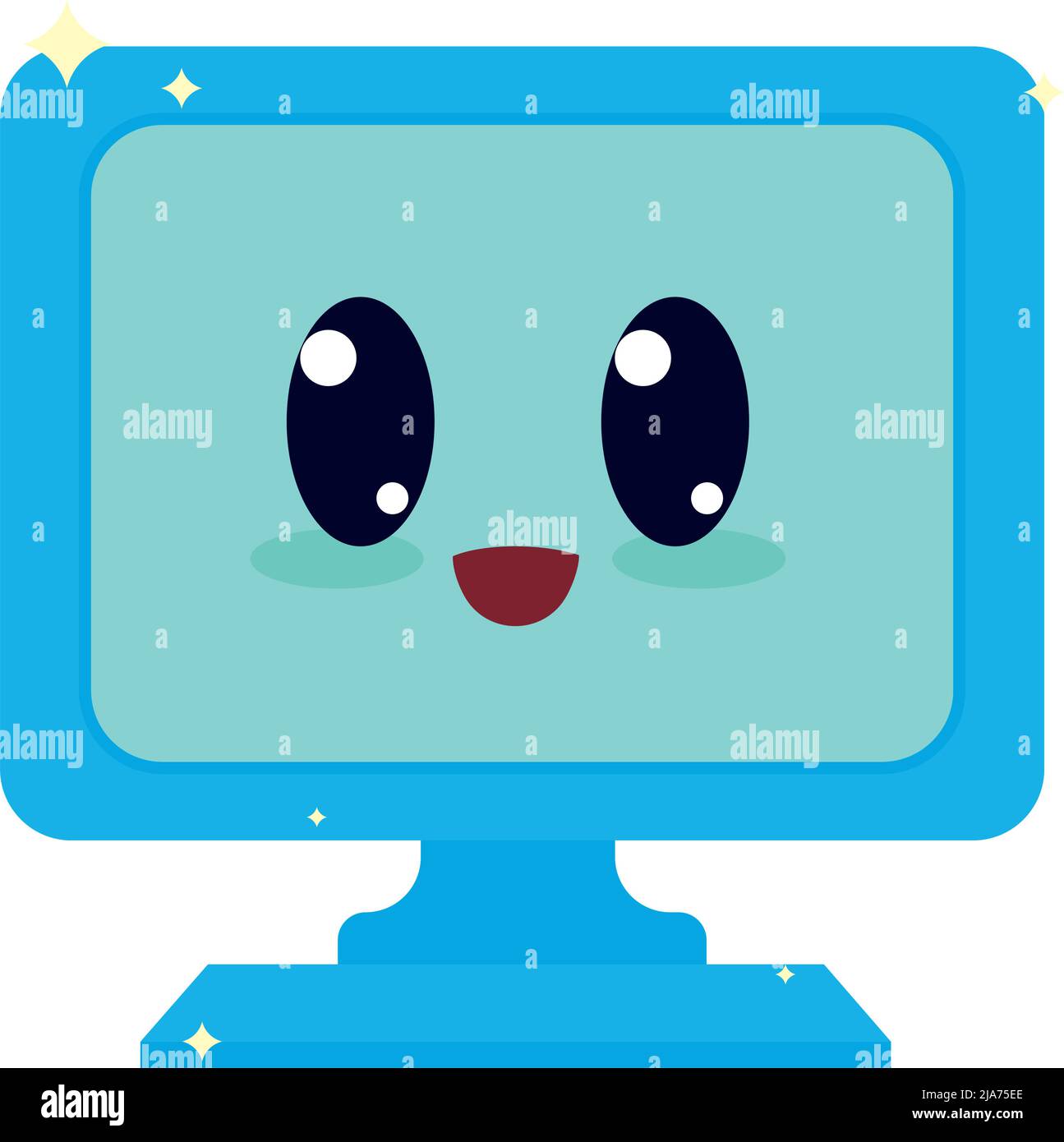kawaii computer icon Stock Vector Image & Art - Alamy