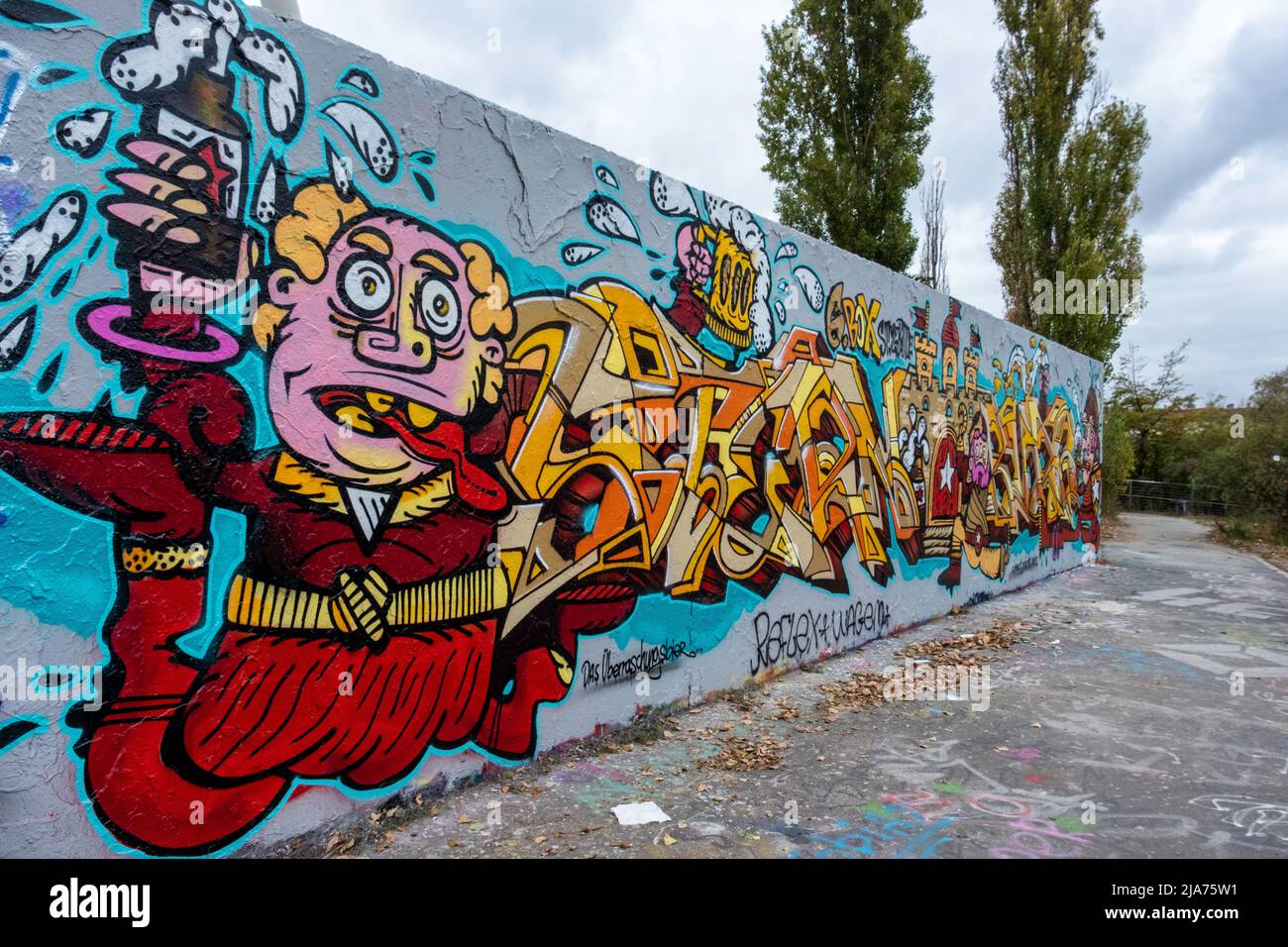 Former strip of the wall at the bernauer strasse hi-res stock ...