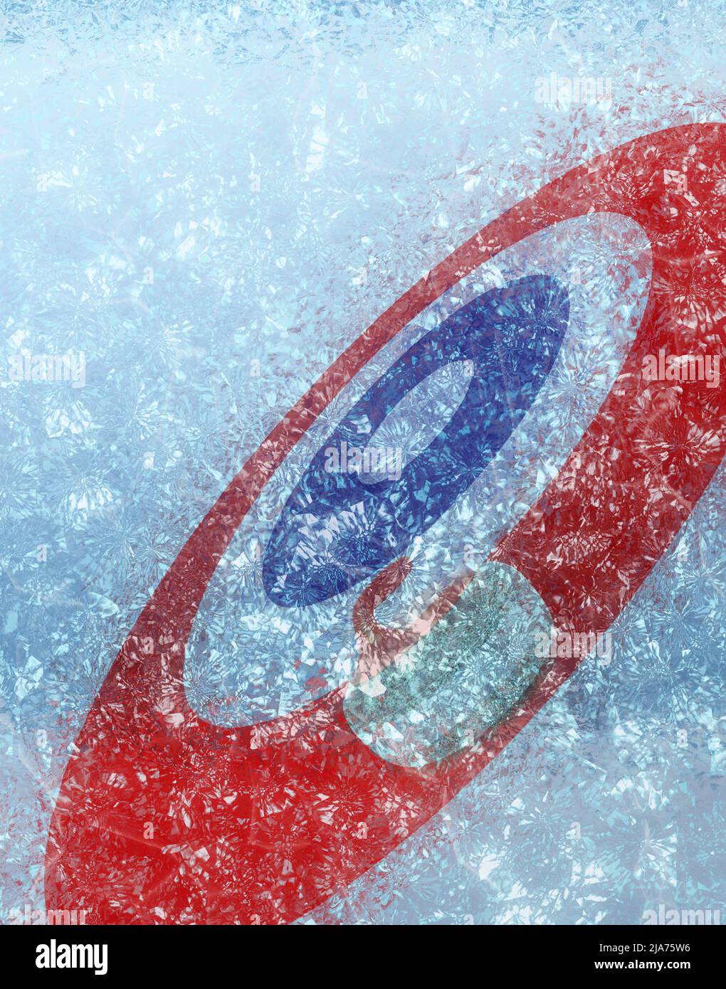 Frost Background with ice and curling illustration Stock Photo - Alamy