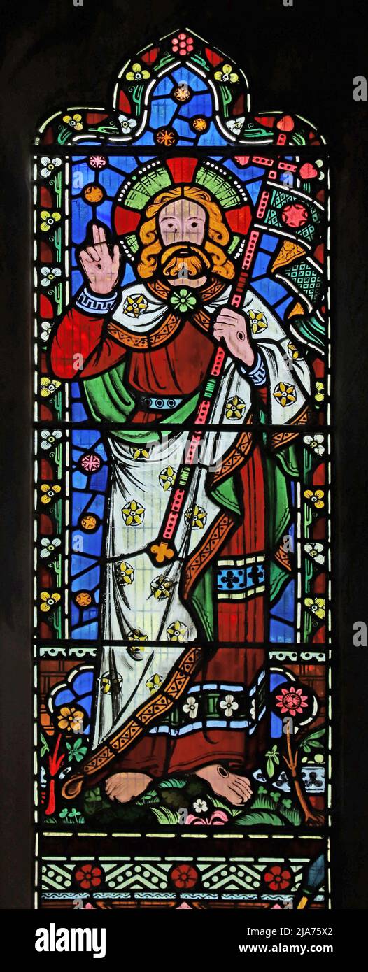 A stained glass window by Frederick Preedy depicting the resurrection ...