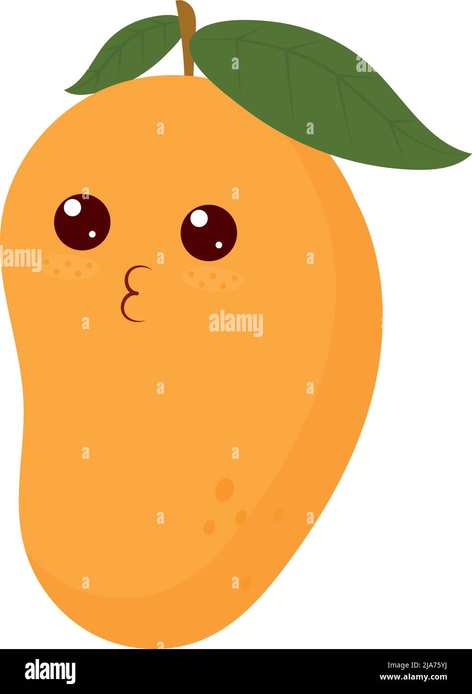 kawaii mango icon Stock Vector Image & Art - Alamy