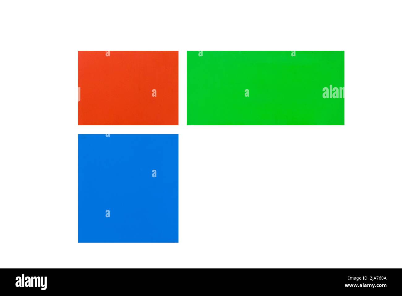 Colored empty squares abstract design blank cubes on white background ...