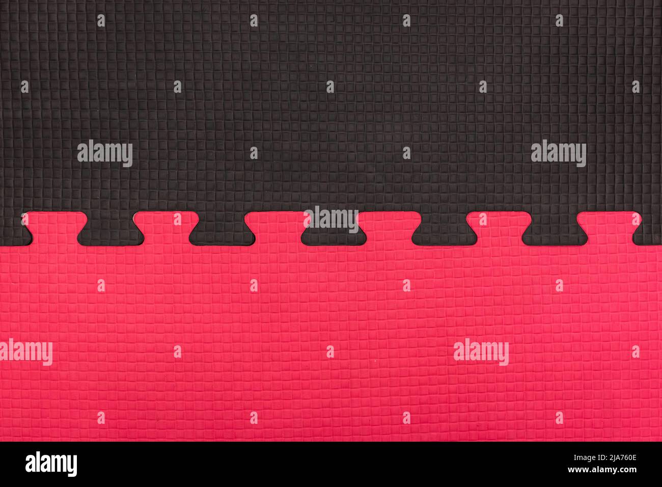 Red and Black Puzzle Rubber Mat Pattern Gym Floor Background Abstract ...