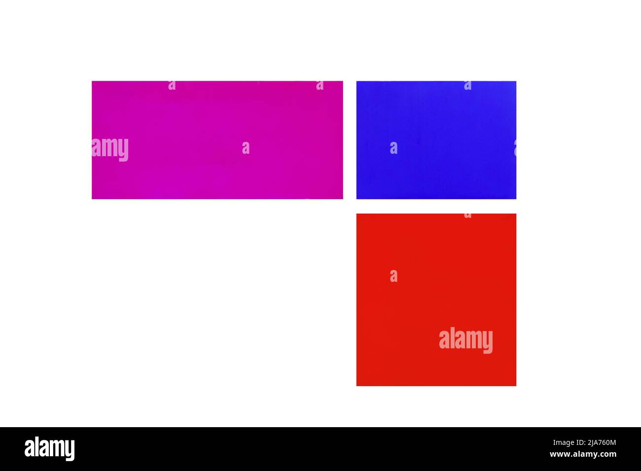 Colored empty squares abstract design blank cubes on white background ...