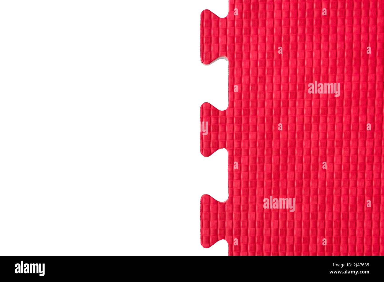 White and Red Puzzle Rubber Mat Pattern Gym Floor Background Isolated ...