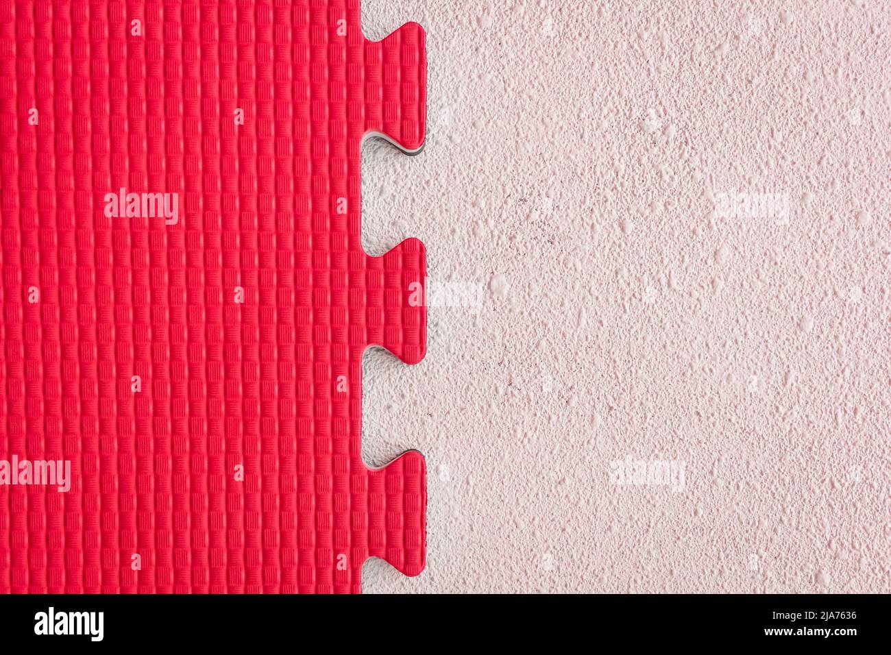 White and Red Puzzle Rubber Mat Pattern Gym Floor Background Abstract ...