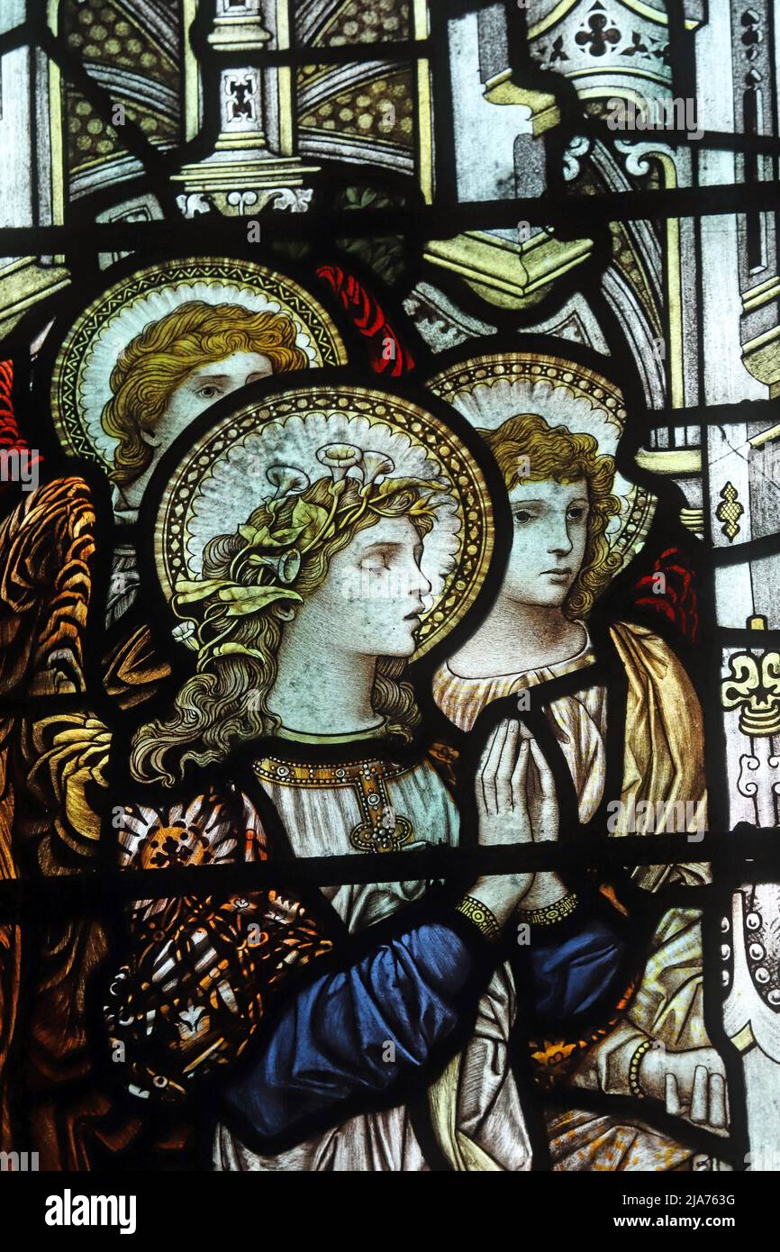Stained glass window by James Powell & Sons depicting the Angelic Host ...