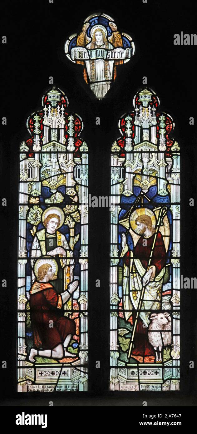 Stained glass window by James Powell & Sons depicting Christ's ...