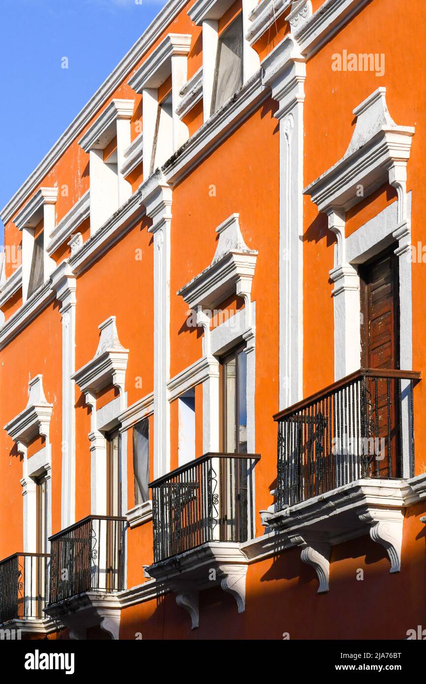 Colonial era buildings, Campeche Mexico Stock Photo - Alamy