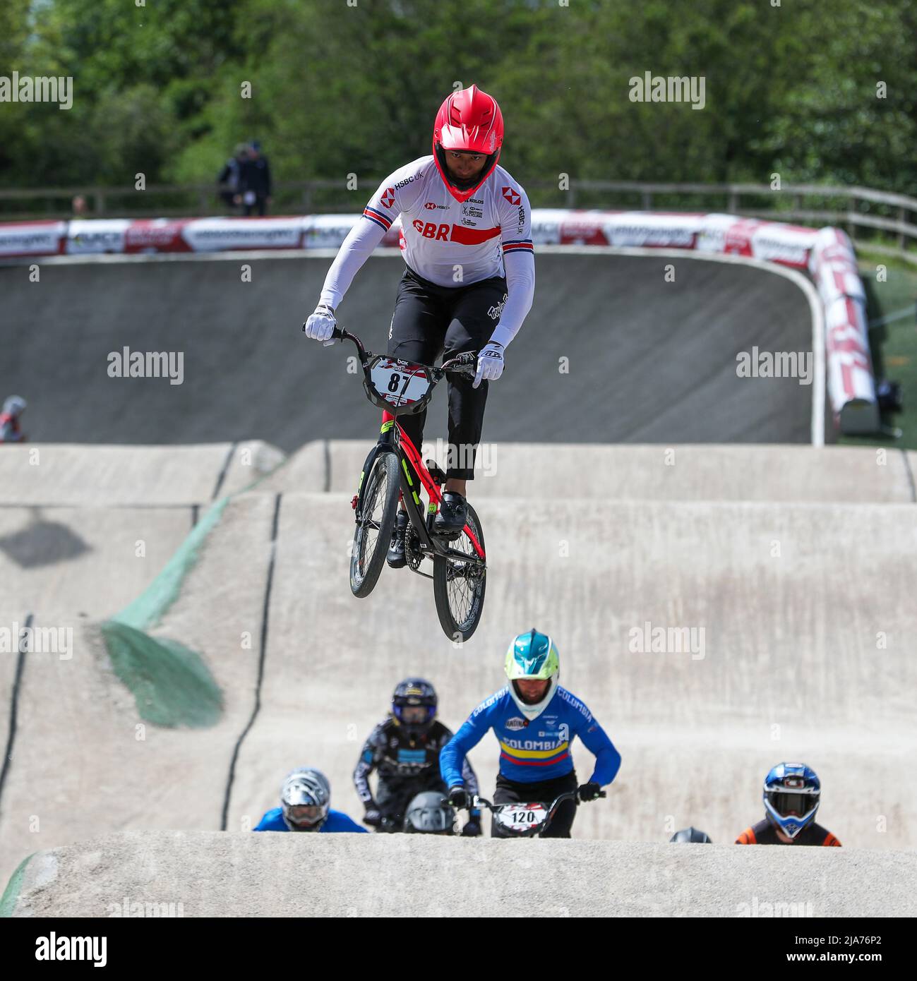 Glasgow, UK. 28th May, 2022. The world BMX Racing world cup took place ...