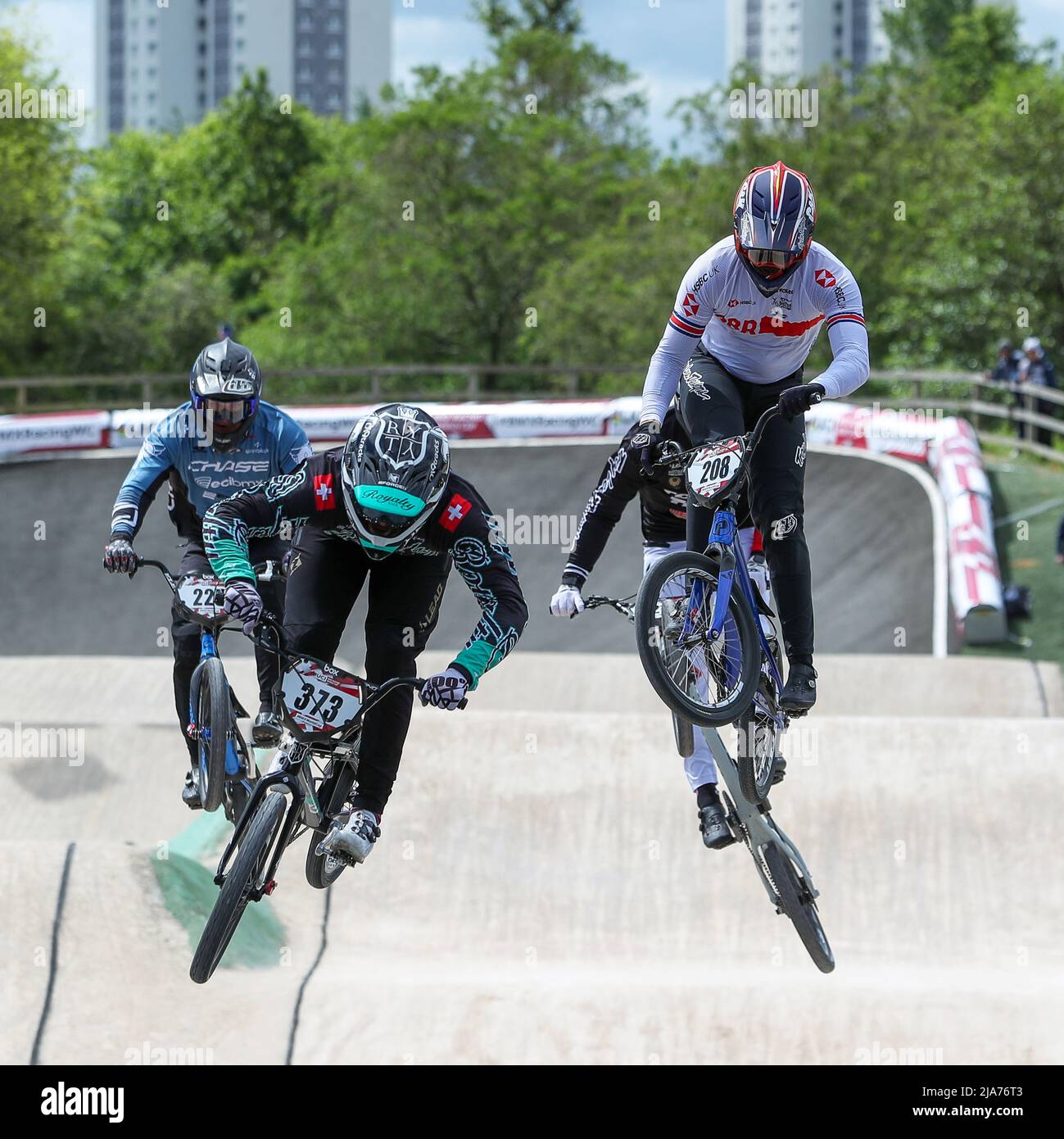 Glasgow, UK. 28th May, 2022. The world BMX Racing world cup took place ...